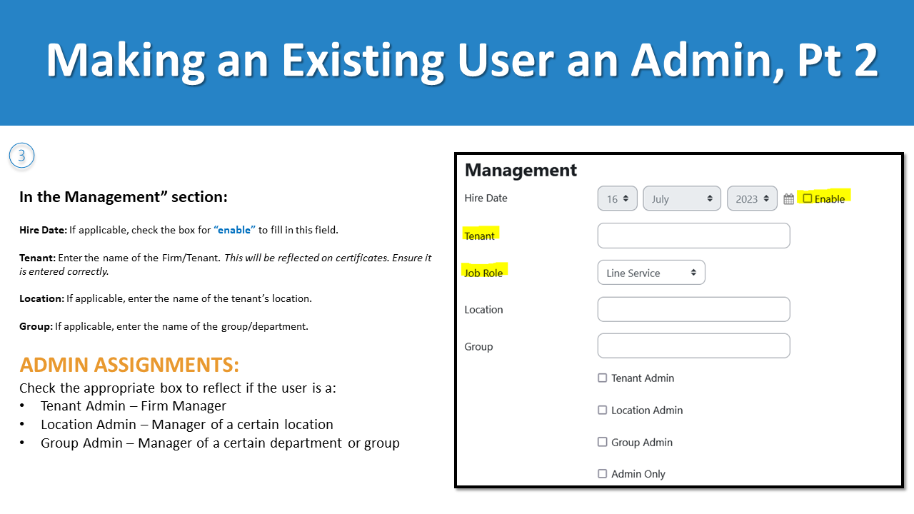 Making an Existing User an Admin