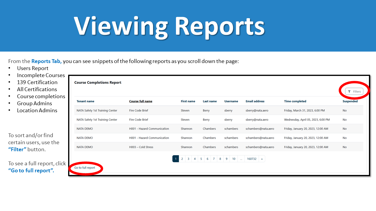 How to View and Download Reports