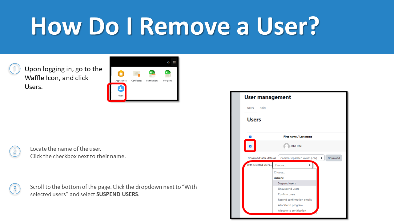 Removing a User