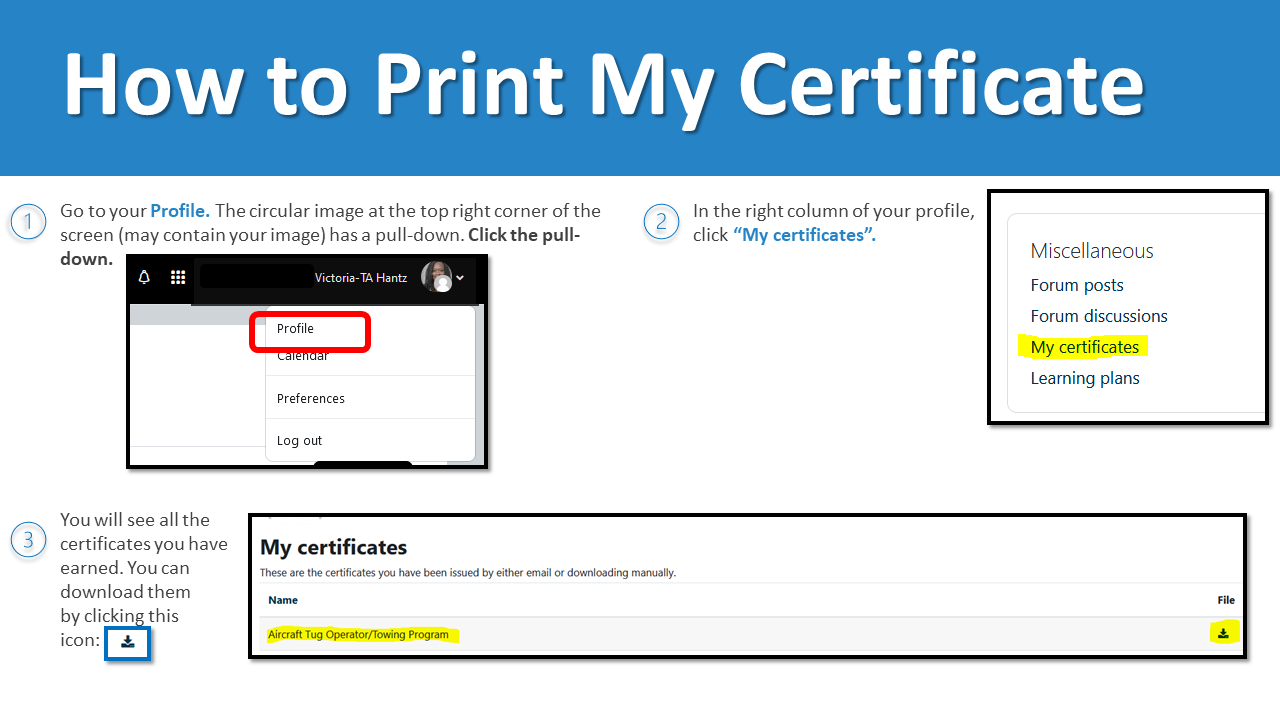How To Print My Certificate S