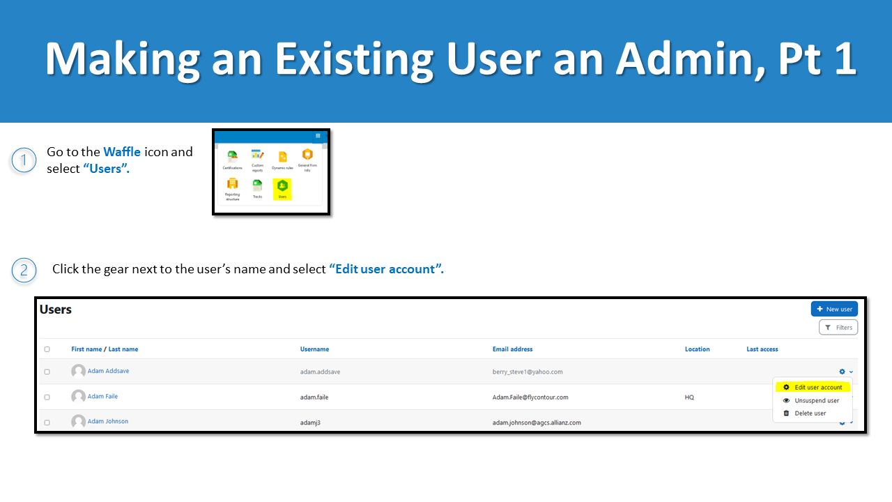 Making an Existing User an Admin