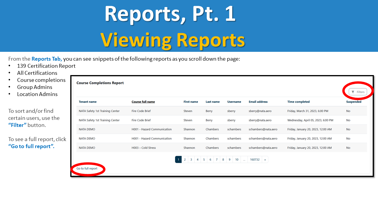 How to View and Download Reports