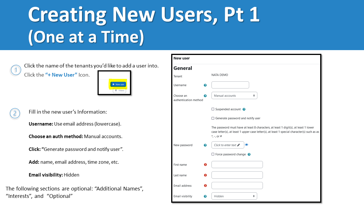 How to Create/Add Users