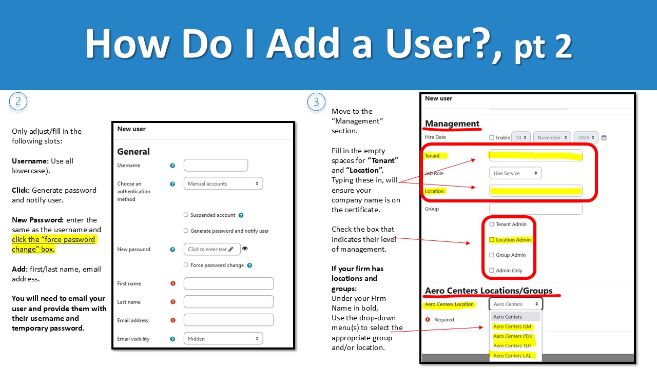 How to Create/Add Users